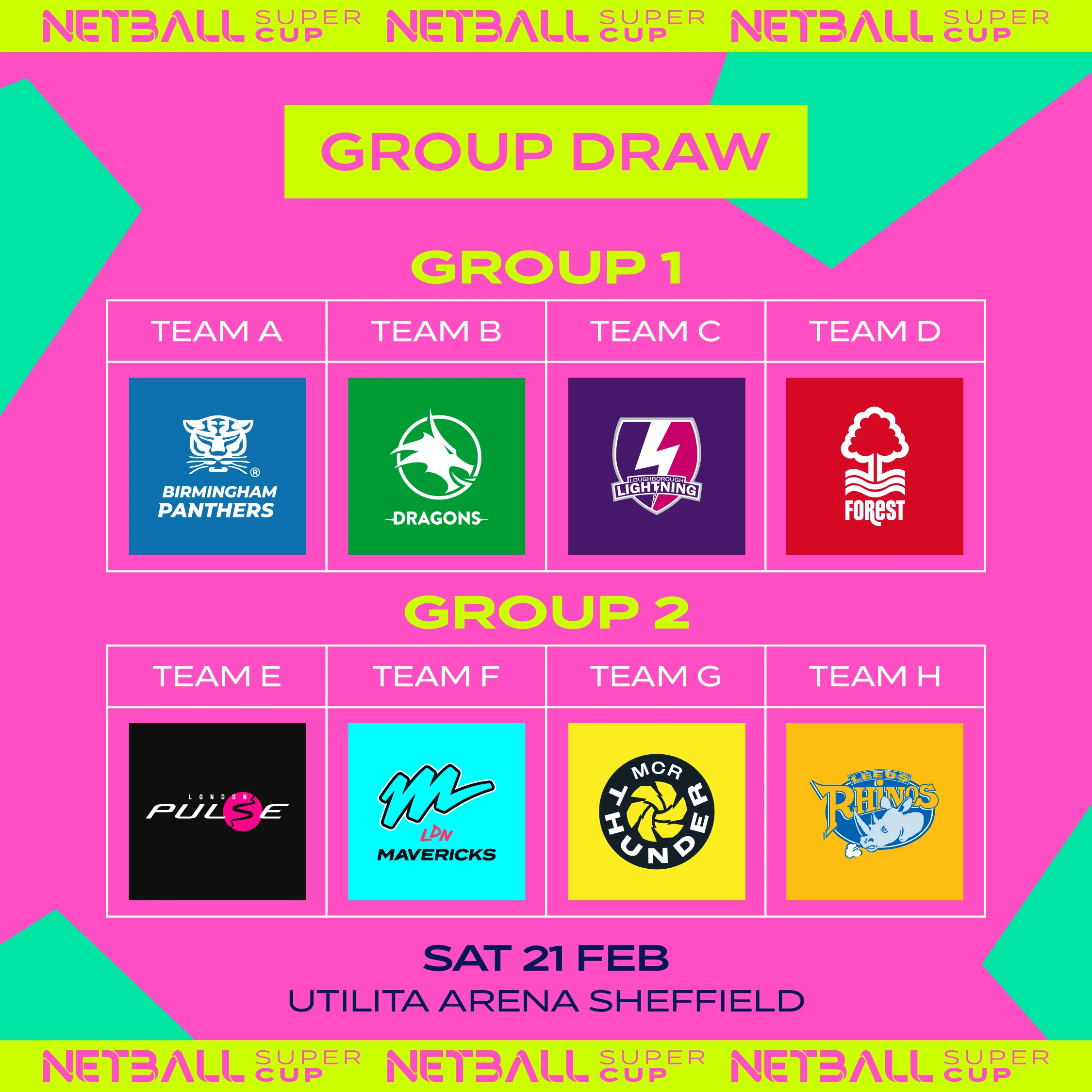 Groups revealed for the 2026 Netball Super Cup | Netball Super League